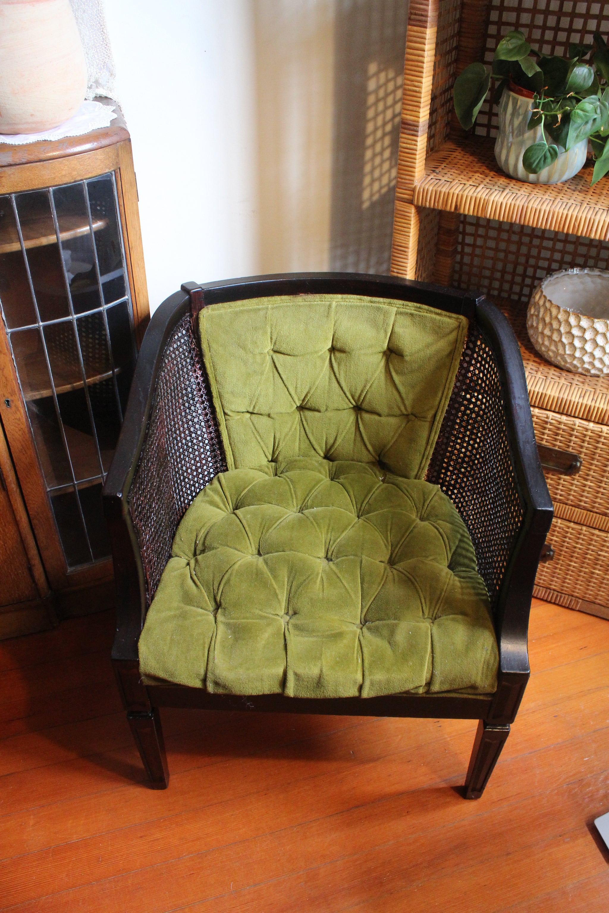 Cane barrel chair store